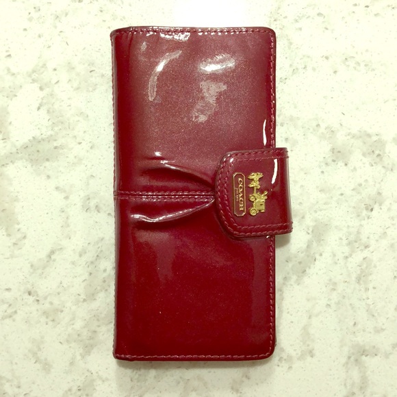 Coach | Bags | Coach Wallet Raspberry Color 3 Card Slots | Poshmark